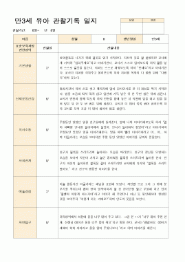 어린이집 만3세 유아 관찰기록 6~8월 15명-1페이지