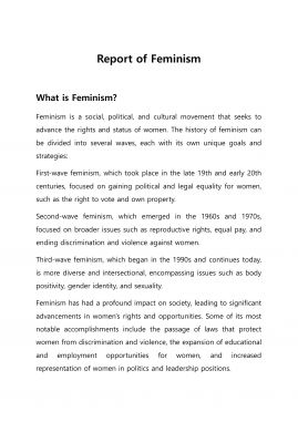 Report of Feminism-1페이지