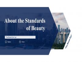 토니모리슨의 소설 “가장 푸른 눈” The Bluest Eyes Beauty Standards 미의 기준에 대하여 ppt-1페이지