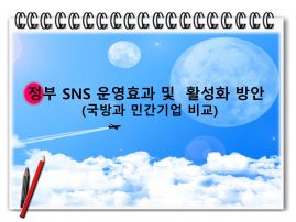 SNS 운영효과 및 활성화 방안국방과 민간기업 비교-1페이지