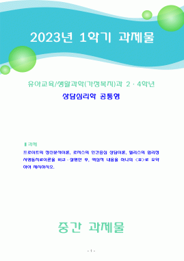 [2023 상담심리학] 프로이트의 정신분석이론, 로저스의 인간중심 상담이론, 엘리스의 합리정서행동치료이론을 비교·설명한 후, 핵심적 내용을 하나의 <표>로 요약하여 제시하시오.-1페이지