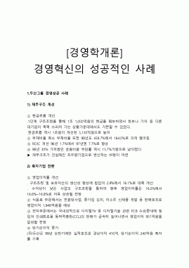 [경영학개론] 경영혁신의 성공적인 사례-1페이지