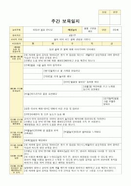 만2세 4월 보육일지 1주-4주-1페이지