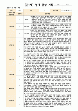 만1세 관찰일지 1학기  3-8월 9명 (영역별 2회관찰작성 )-1페이지