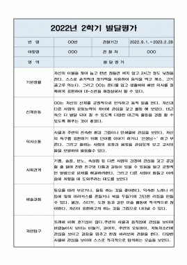 평가제 어린이집 만2세 2학기 영아 발달평가-1페이지