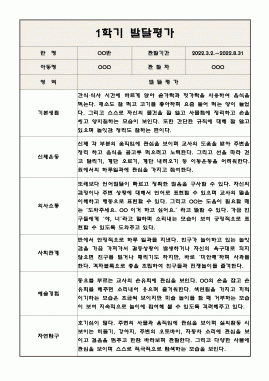 만1세 평가제 통과 영아 발달평가 1학기 (2022년 3월~8월)-1페이지