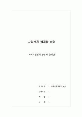 사회보험법의 종류와 문제점_사회보험법의 종류와 문제점-1페이지