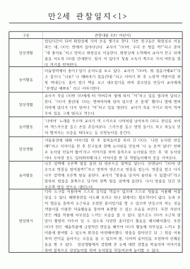 만2세 관찰일지 및 발달평가 14명 (일상,놀이 관찰일지)-1페이지