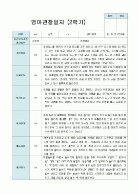 만1세 10명  2학기 관찰일지-1페이지