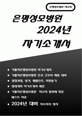 은평성모병원 자기소개서) 합격예문 은평성모병원 자소서 신입간호사 가톨릭대학교 은평성모병원 자기소개서 생활신조 은평성모병원 지원동기 및 장래계획 역량 및 업적-1페이지