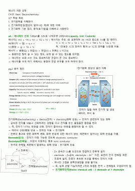 경북대학교 에너지저장공학 중간고사 범위(1~5장) 총정리본-1페이지