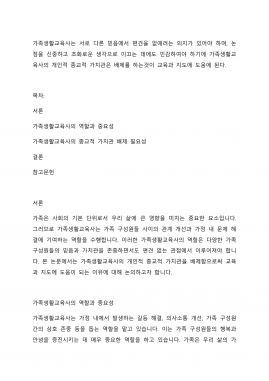 가족생활교육사는 서로 다른 믿음에서 편견을 없애려는 의지가 있어야 하며, 논점을 신중하고 조화로운 생각으로 이끄는 데에도 민감하여야 하기에 가족생활교육사의 개인적 종교적 가치관은 배제를 하는것이 교육과 지도에 도움에 된다.-1페이지