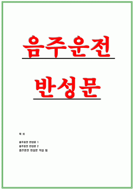 음주운전 반성문 2편) 음주운전 반성문 예문 음주운전 반성문 작성 팁-1페이지