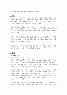 가족위기론과 가족진보론에 대해 비교분석하여 기술하시오-1페이지