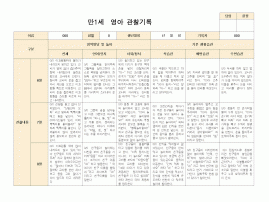 관찰일지 영아관찰 만1세 6-8월 8명-1페이지