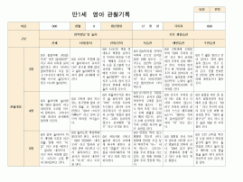 영아관찰일지 만 1세 3-5월 7명-1페이지