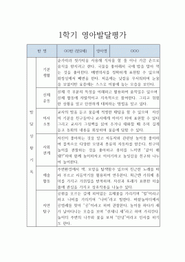 어린이집 만2세 1학기 영아 발달평가 (표준보육과정 / 평가인증A 발달평가)-1페이지