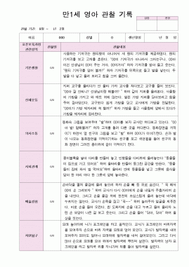 만1세 영아 관찰 기록 2학기 9월 -2월-1페이지