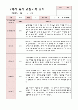 유아관찰일지 2학기  만 3세 16명-1페이지