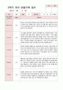 유아관찰일지 2학기  만 4세 17명-1페이지