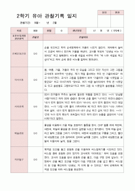 유아관찰일지 2학기  만 5세 20명-1페이지