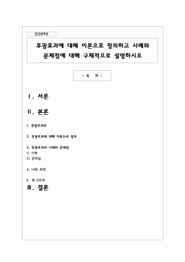 학점은행제 과제레포트 인간관계론 후광효과 (표절률 20%미만)-1페이지