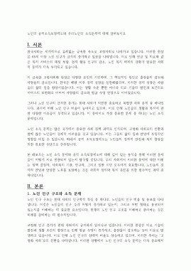 노인의 공적소득보장제도와 우리노인의 소득문제에 대해 살펴보시오-1페이지