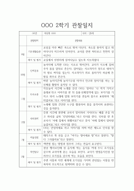 만2세 2학기 관찰일지 및 평가 10명 (기본생활,신체운동,의사소통,사회관계,예술경험,자연탐구 관찰일지)-1페이지