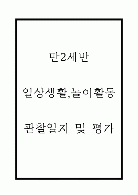 만2세 관찰기록일지 27명 (평가제)-1페이지