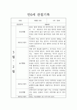 1년 영아관찰일지 만0세 14명-1페이지