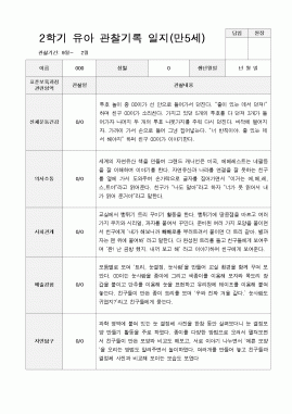 2학기 유아 관찰기록일지 만 5세 23-1페이지