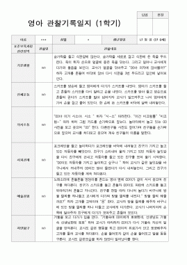 1학기 관찰기록 일지  만0세 5-1페이지