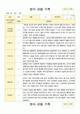 만2세 관찰일지 1년  21 페이지-1페이지