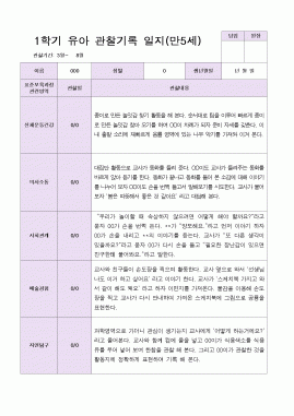 만5세 1년  3월- 2월 관찰일지 20명 40 페이지-1페이지