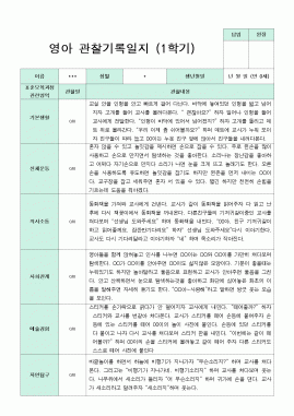 관찰일지 만 0세 1학기 6명-1페이지