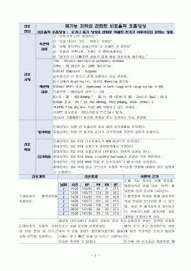 폐기능 저하와 관련된 비효율적 호흡양상(COPD)-1페이지