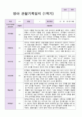 1학기 영아 관찰기록일지 만 1세 10명-1페이지