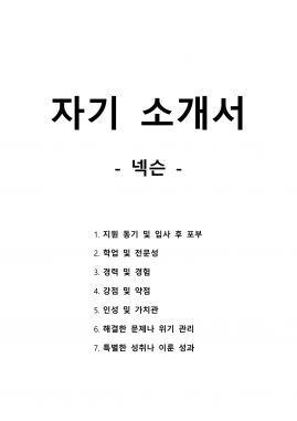 자기 소개서 - 넥슨-1페이지