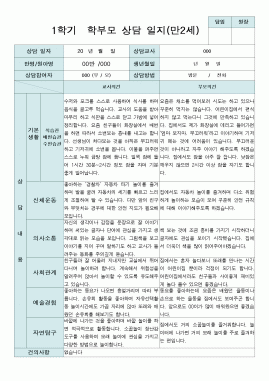 상담일지 만 2세 11명 1년 상담일지 22 페이지-1페이지