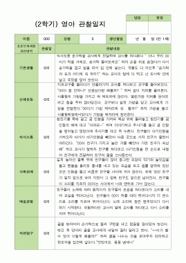 영아관찰일지 만 1세 9명 2학기 9-2월-1페이지