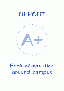 [충북대학교 A+] Rock observation around campus 과제 레포트-1페이지