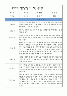 만2세 영아 1년 발달평가 및 1,2학기 총평-1페이지