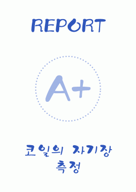 [A+] 코일의 자기장 측정 실험레포트-1페이지