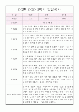 만5세 발달평가 2학기분량 5명 (2학기 종합발달평가 포함)-1페이지