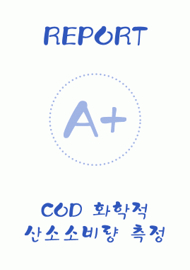 [A+] COD(화학적 산소소비량)측정-1페이지