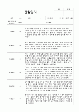 2학기 만 1세 5명 영아 관찰일지-1페이지