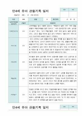 유아관찰일지 2학기 9-2월  만 4세 11명-1페이지