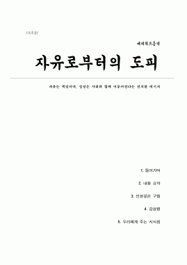 자유로부터의 도피 - 자유는 책임이며, 성장은 사회와 함께 이루어진다는 진지한 메시지 (독후감A+)-1페이지