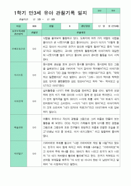 관찰일지 1년 3월-2월 만 3세 17명  34페이지-1페이지