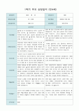 부모 상담일지 만4세 18명  1년 1학기 2학기 36페이지-1페이지